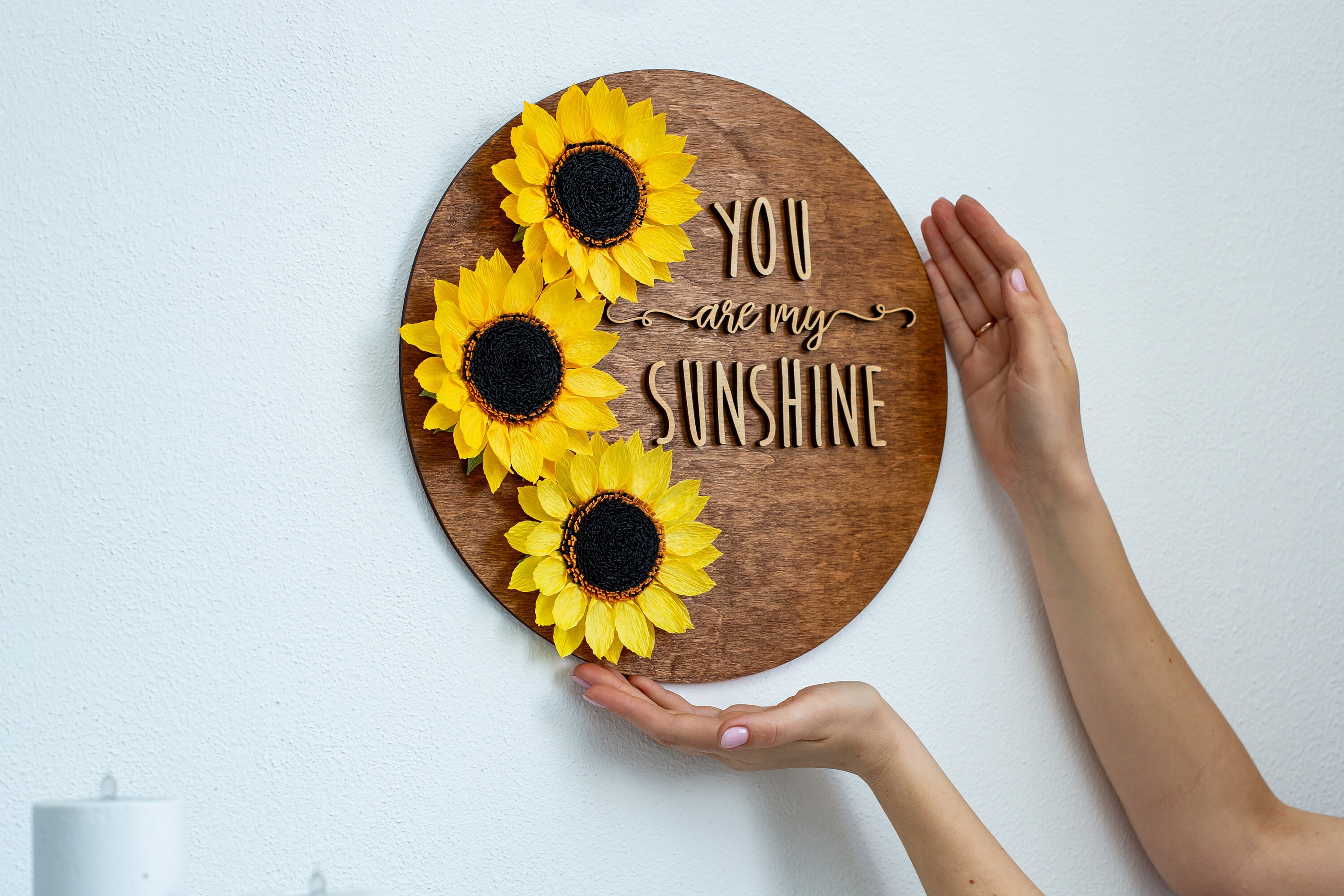 You Are My Sunshine Signs Gift Crepe Paper Yellow Sunflowers Wedding ...