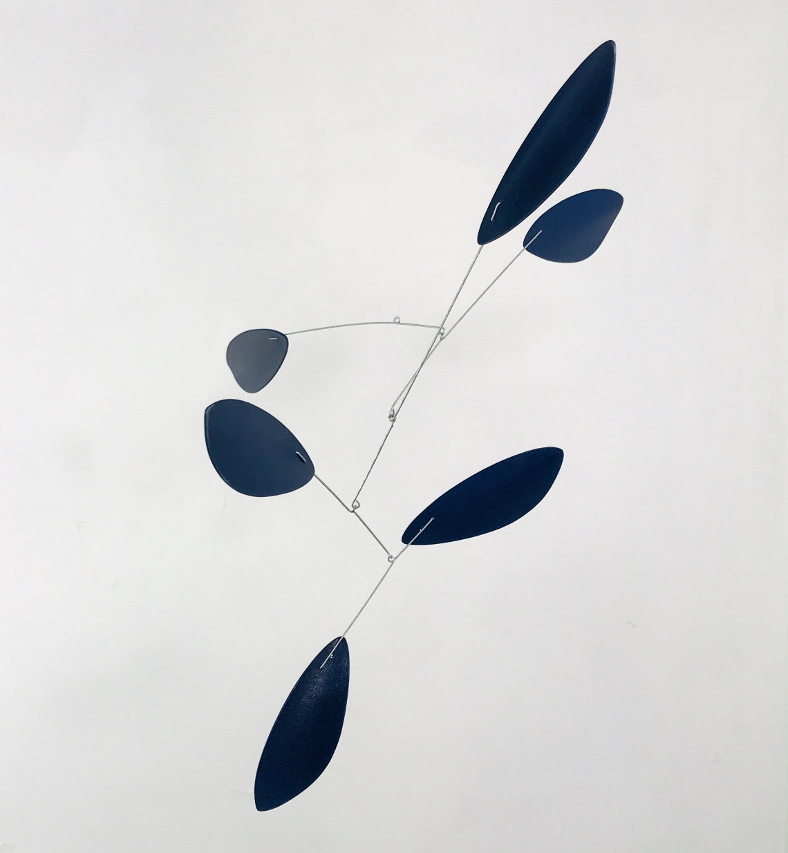 6 Element Cobalt Blue Beech Wood Hanging Mobile, 21” Tall X 20” Wide - Etsy