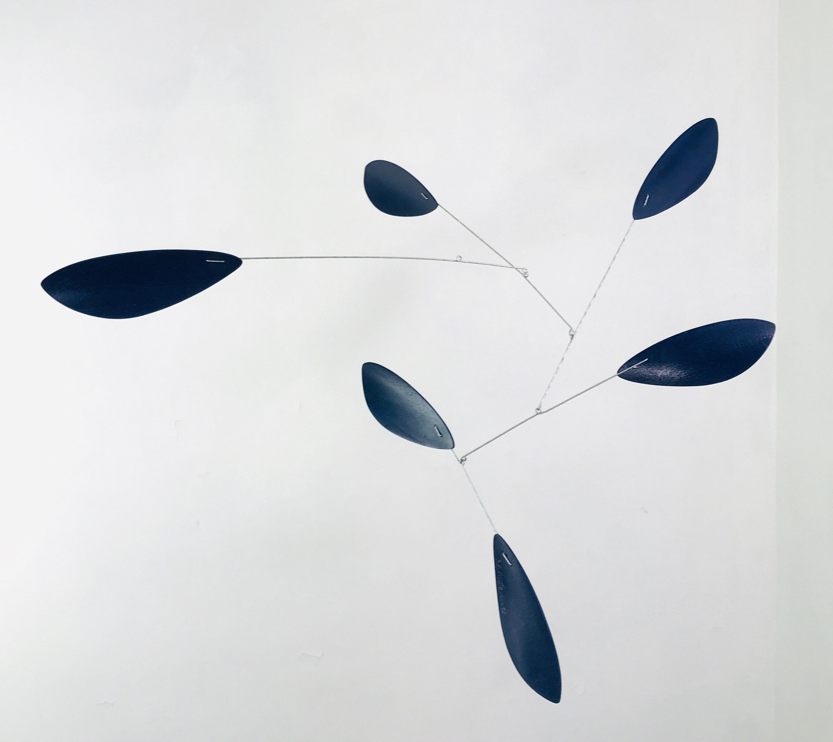 6 Element Cobalt Blue Beech Wood Hanging Mobile, 21” Tall X 20” Wide - Etsy