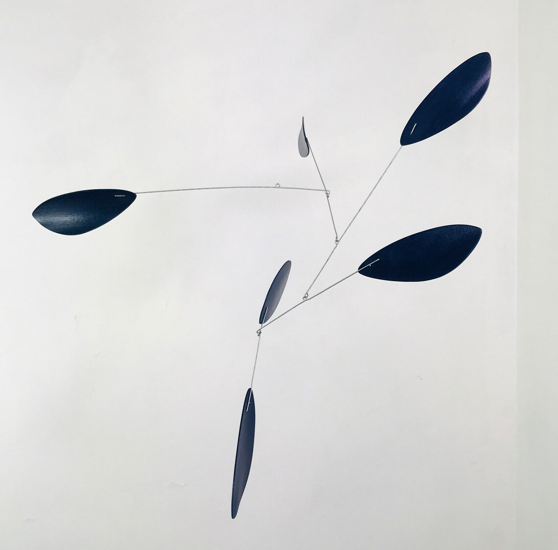 6 Element Cobalt Blue Beech Wood Hanging Mobile, 21” Tall X 20” Wide - Etsy