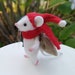 Felted Christmas Mouse, Needle-felted Animal - Etsy