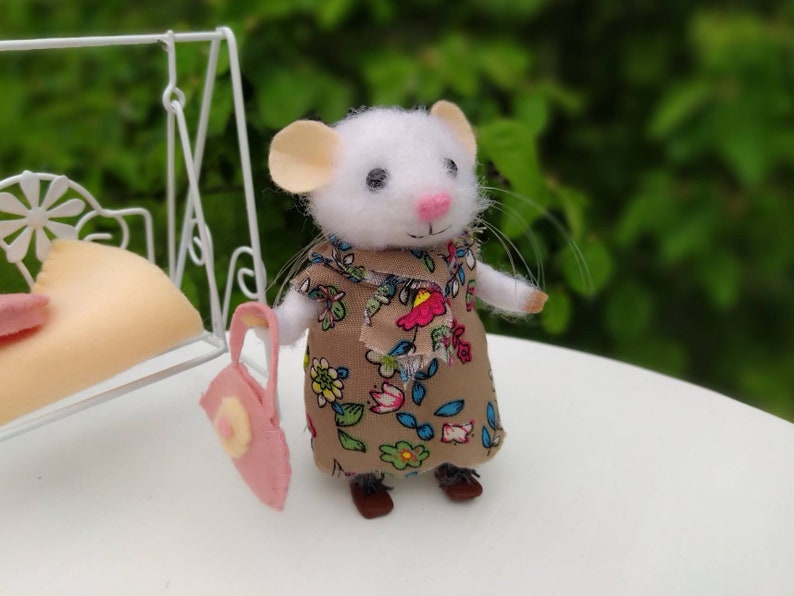 Woolen Mouse in Clothes Mouse Figurine - Etsy