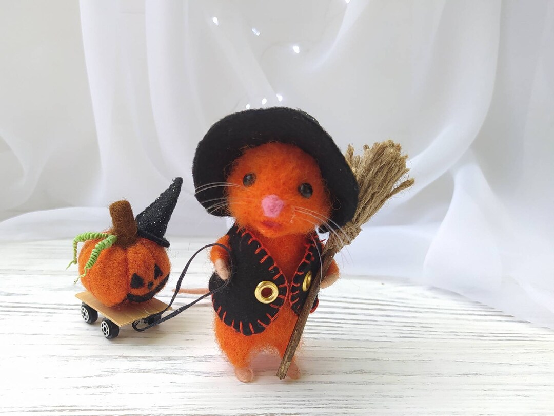 Halloween Mouse, Needle Felted Mouse, Felted Animals - Etsy