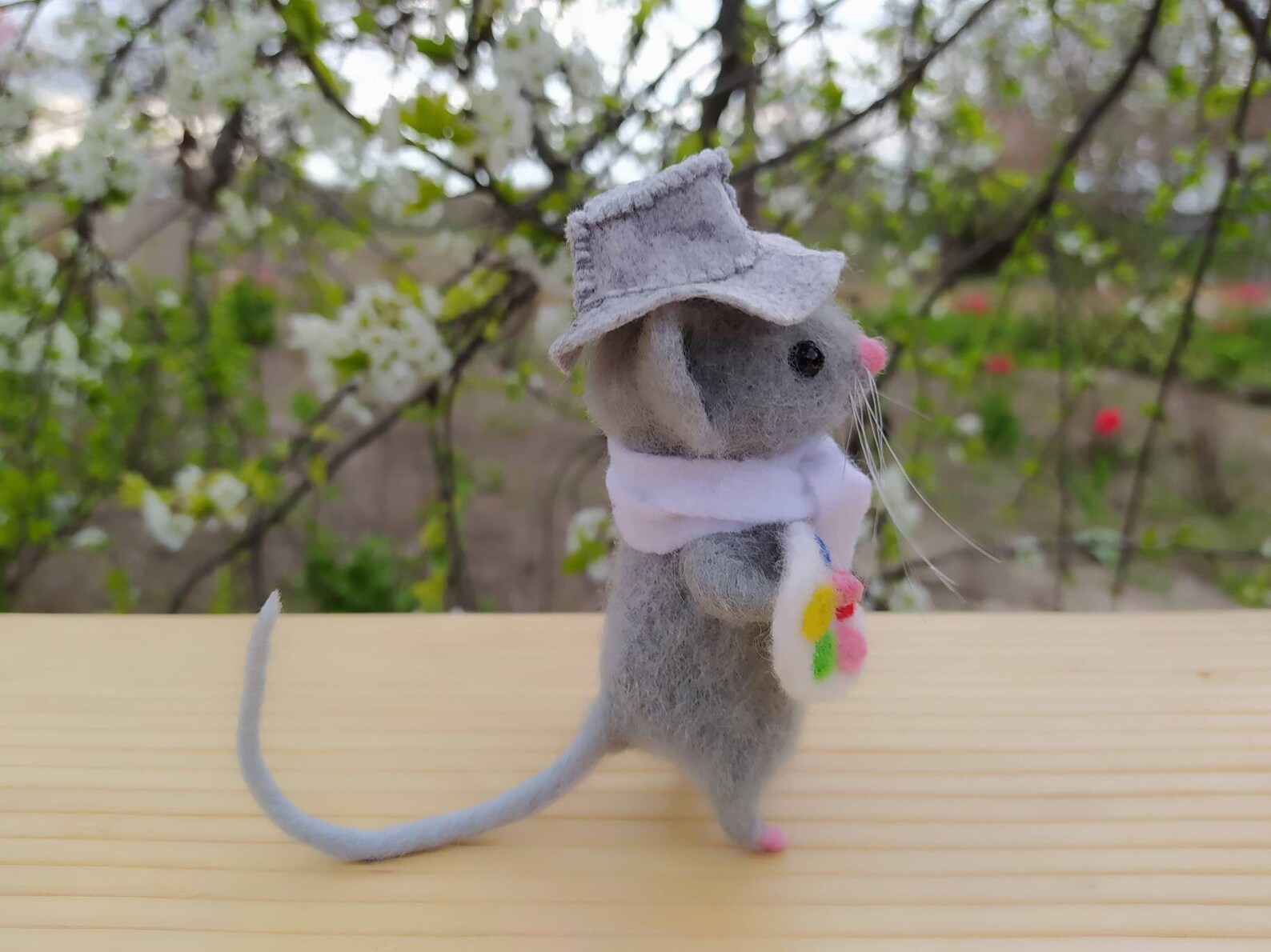 Felt Mouse Gray Felt Mouse Mini Felt Animal - Etsy