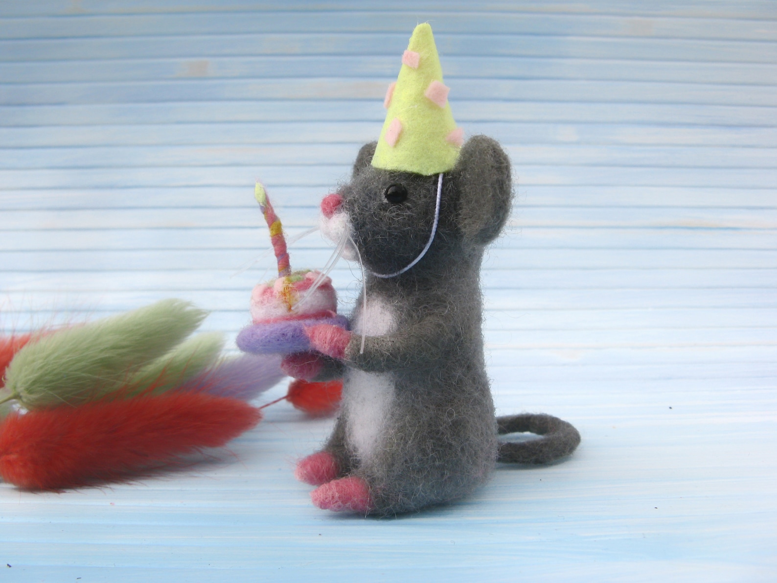 Gray Felt Mouse Wool Mouse - Etsy