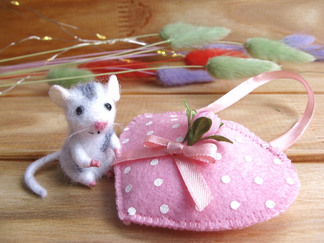 Miniature Mouse, Felt Gift Mouse - Etsy