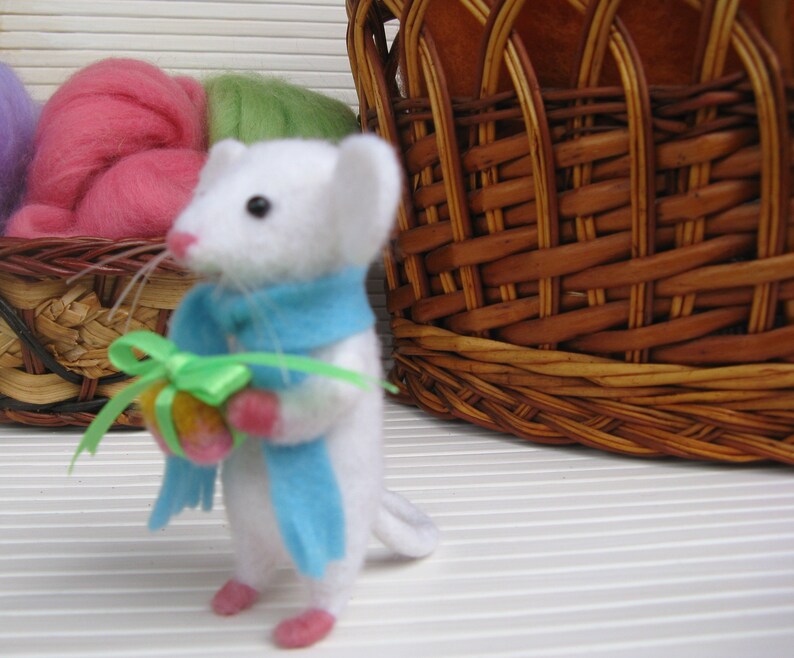 Miniature White Felt Mouse - Etsy