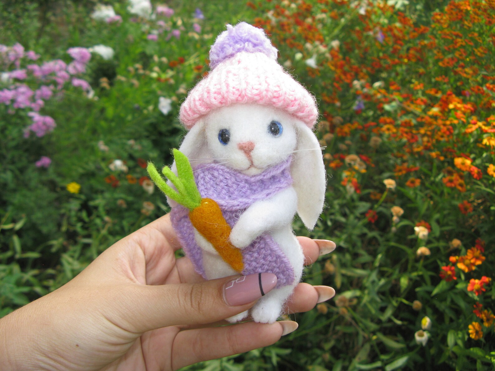 Felt Bunny Wool Rabbit Miniature Animal | Etsy