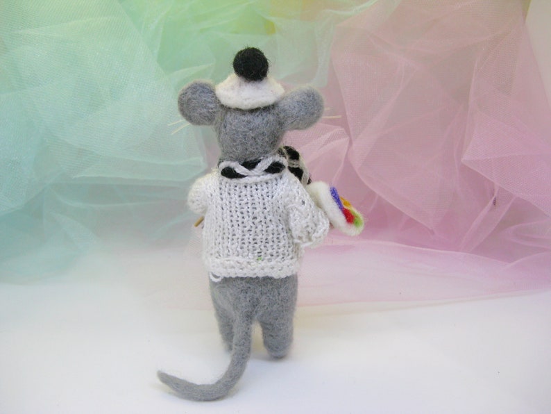 Felt mouse gray felt mouse mini felt animal | Etsy