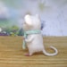 Felt White Mouse Woolen Cute Mouse Mouse Birthday Gift - Etsy