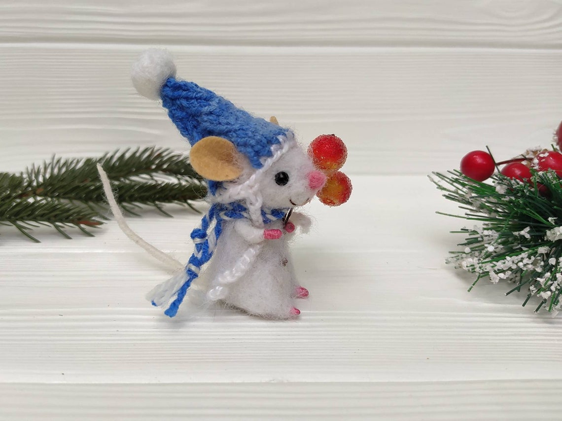 Needle Felted Animal Wool Mouse Mini Felt Mice - Etsy