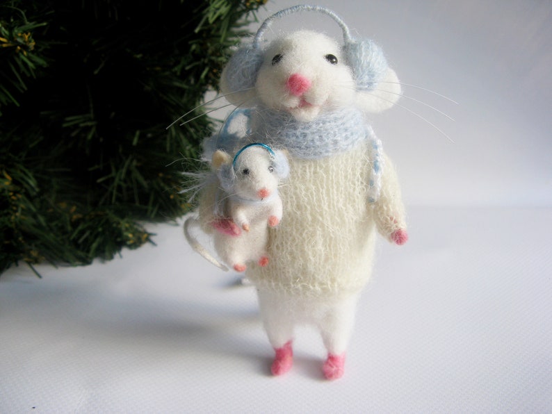 Mouse Felted of Wool With a Toy | Etsy