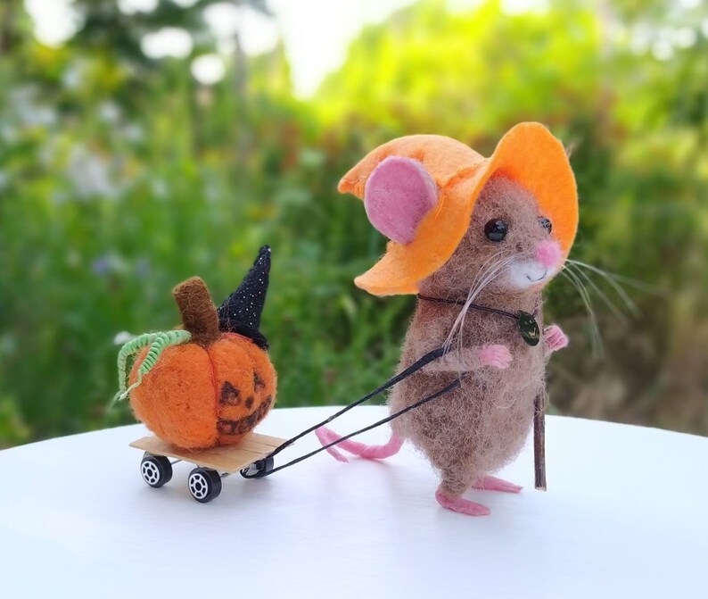 Halloween Mouse, Felted Miniature Animals. - Etsy