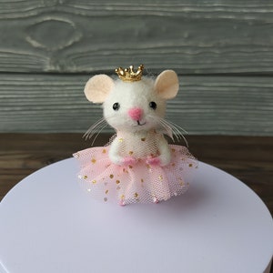 Miniature Figurine of a Felt Ballerina Mouse - Etsy