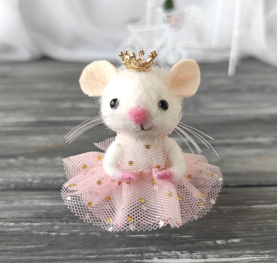 Miniature Figurine of a Felt Ballerina Mouse - Etsy