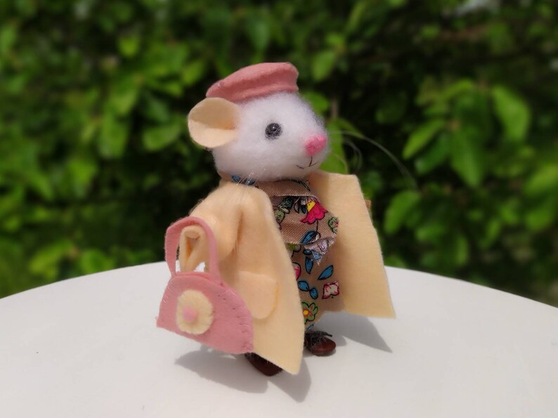 Woolen Mouse in Clothes Mouse Figurine - Etsy