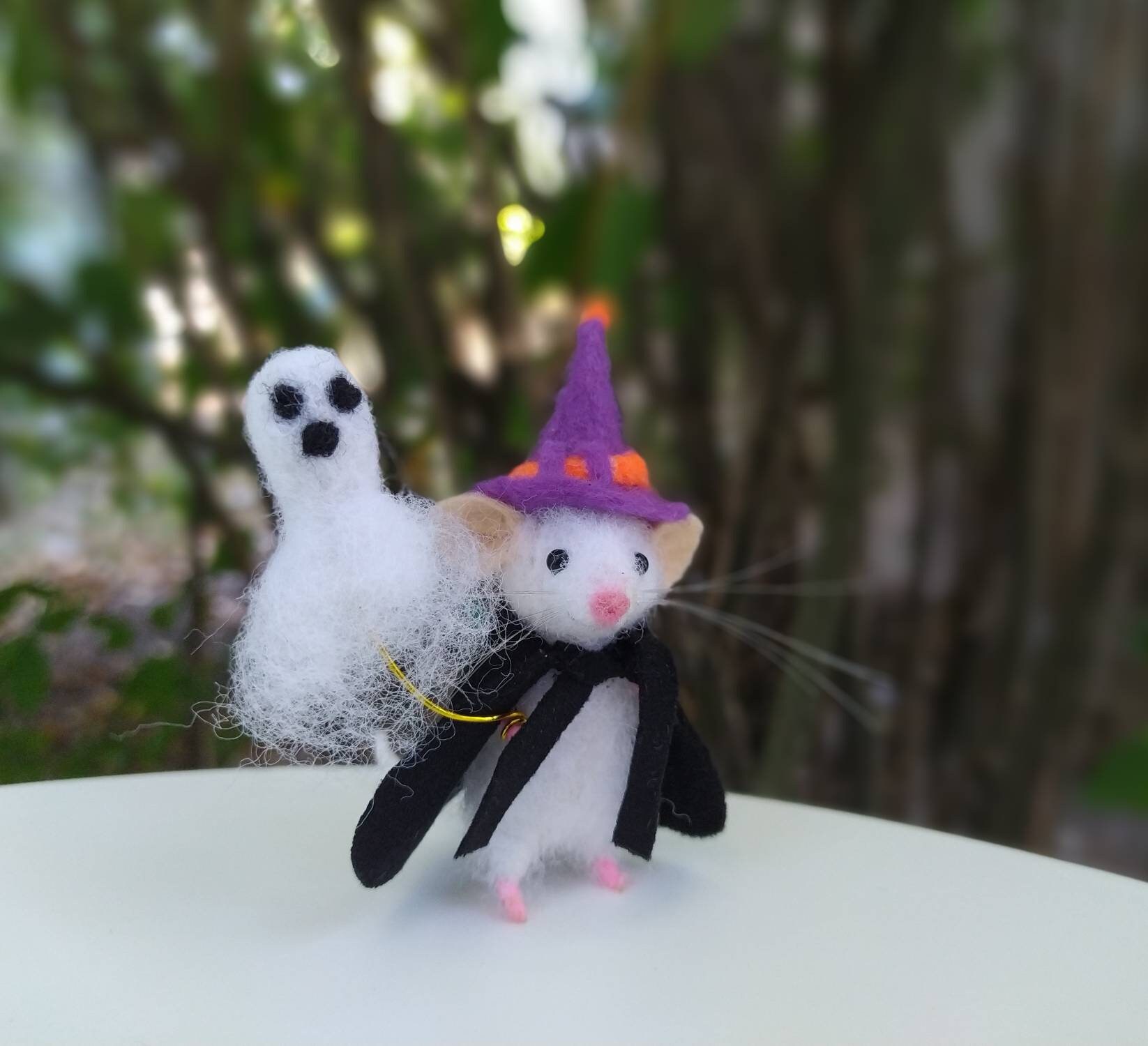 Miniature Felt Mouse in Clothes, Halloween Decor - Etsy