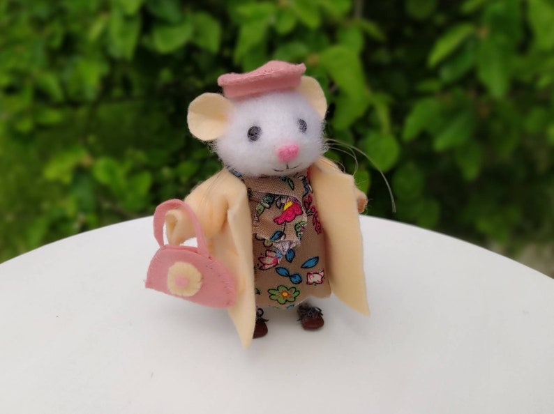 Woolen Mouse in Clothes Mouse Figurine - Etsy