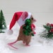 Christmas Mouse,needle Felted Miniature Animals - Etsy