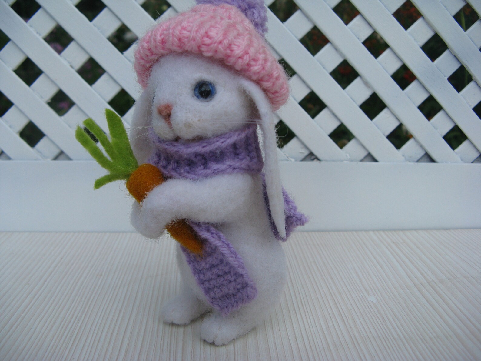 Felt Bunny Wool Rabbit Miniature Animal | Etsy