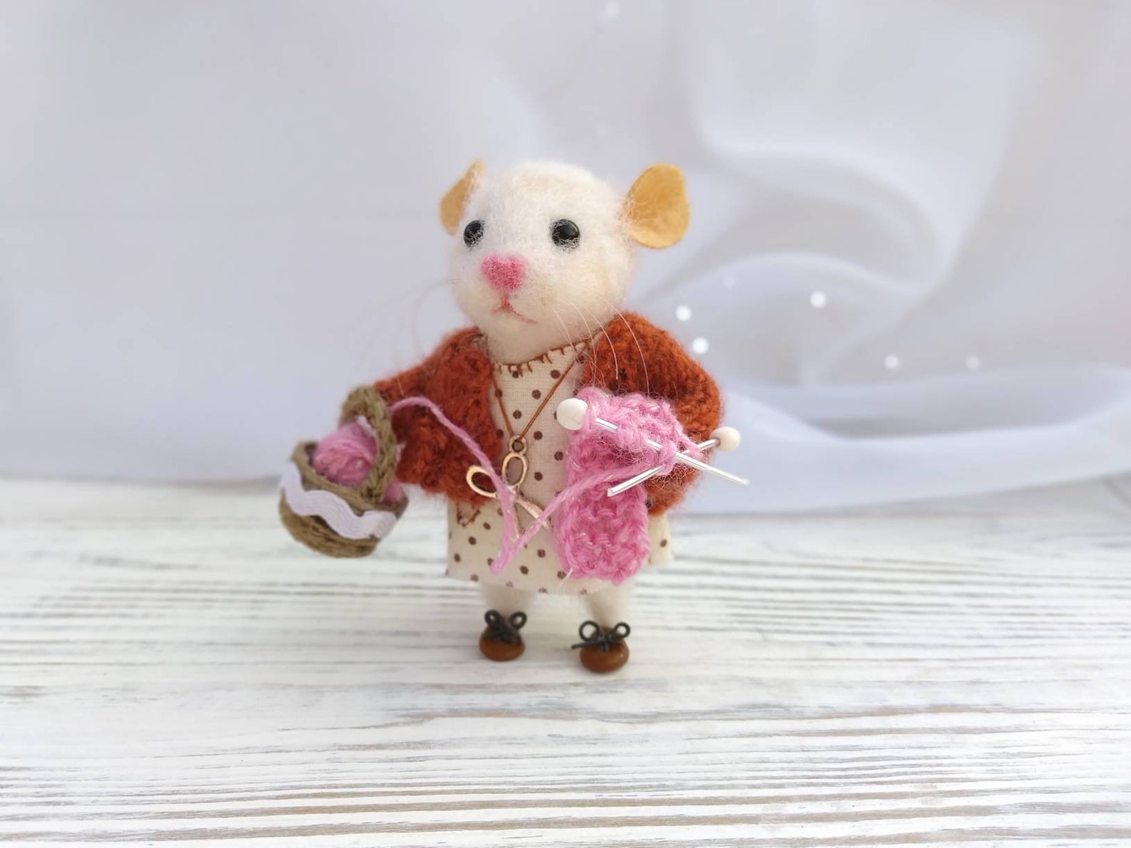 Needle Felted Mouse Felted Mice Animal Figurine Mini Felt - Etsy