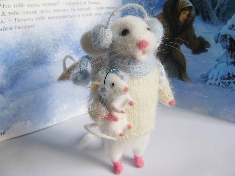 Mouse Felted of Wool With a Toy | Etsy