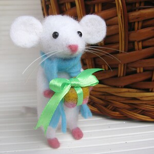 Miniature White Felt Mouse - Etsy
