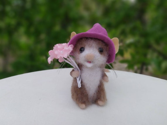 Needle Felted Mouse Felt Animal Miniature Toys | Etsy