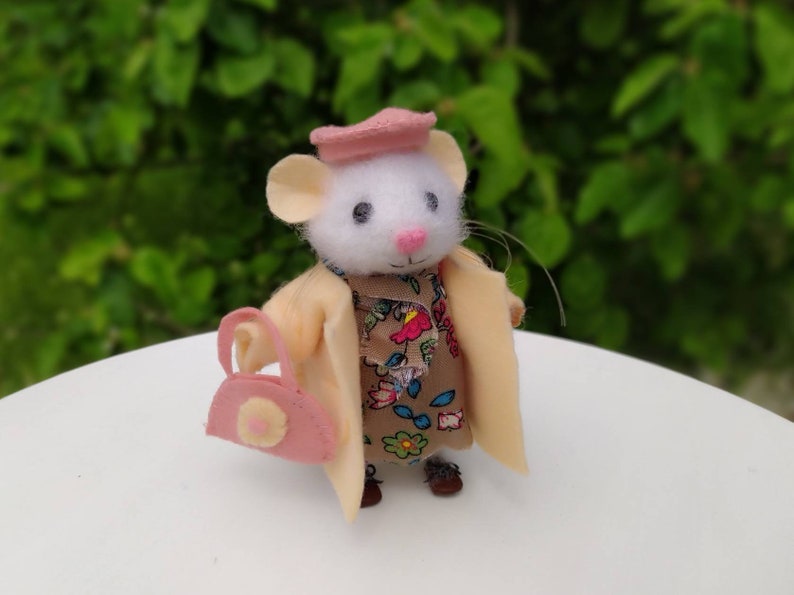 Woolen Mouse in Clothes Mouse Figurine - Etsy