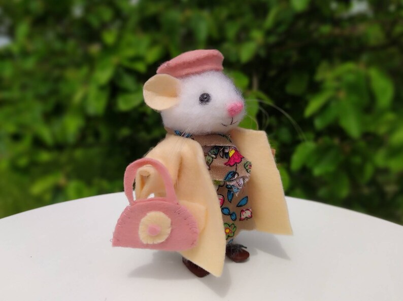 Woolen Mouse in Clothes Mouse Figurine - Etsy