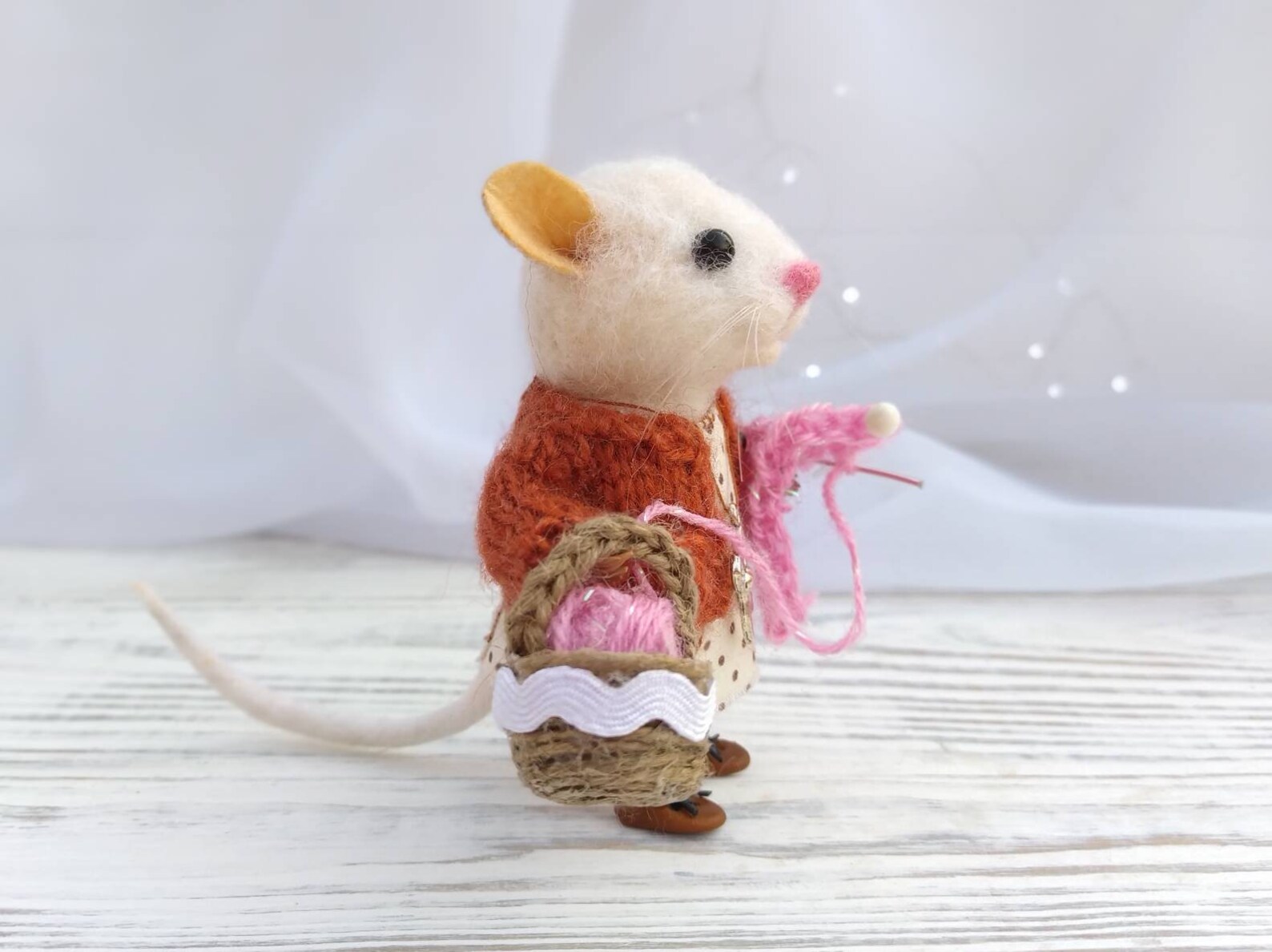 Needle Felted Mouse Felted Mice Animal Figurine Mini Felt - Etsy