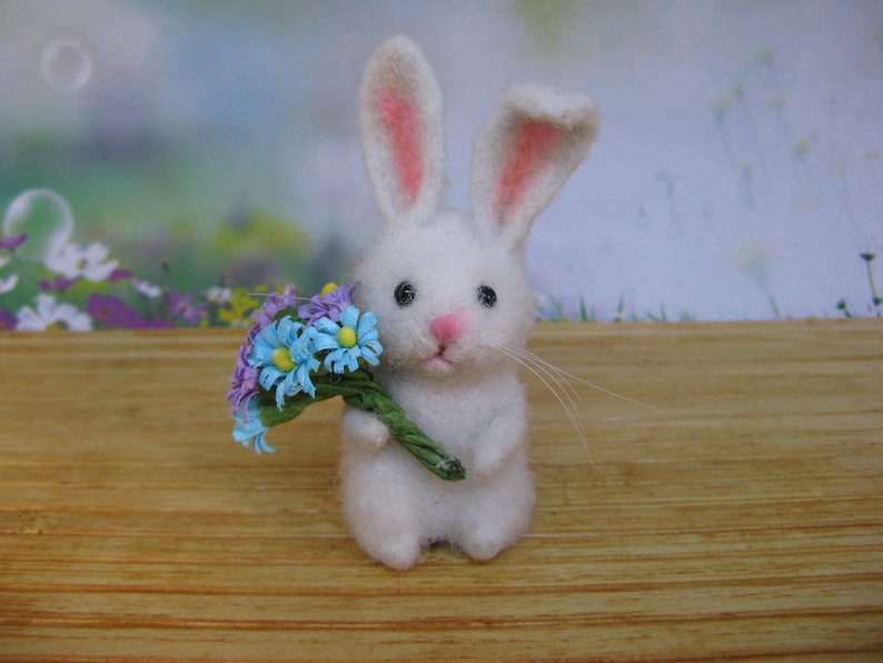 Needle Felted Rabbit Miniature Needle Felted Bunny | Etsy