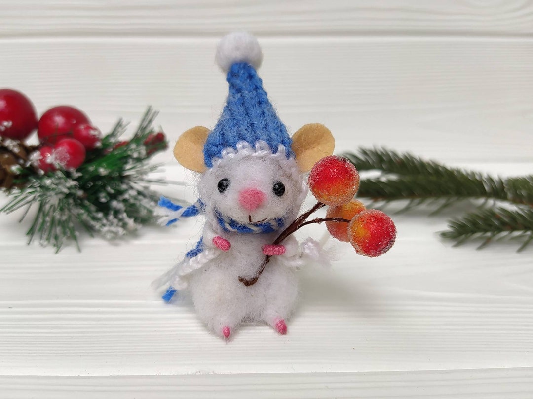 Needle Felted Animal Wool Mouse Mini Felt Mice - Etsy