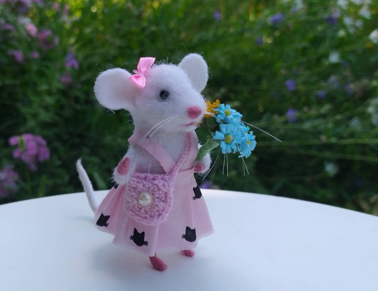 Needle Felt Mouse Miniature - Etsy
