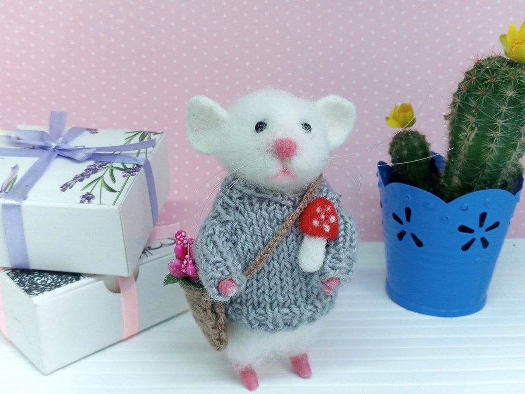 Needle Felted Mouse, Forest Animals - Etsy
