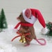 Christmas Mouse,needle Felted Miniature Animals - Etsy
