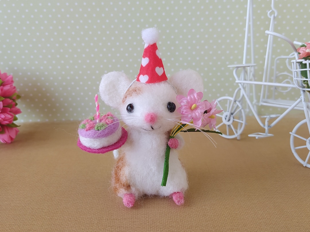 Handmade Felt Mouse for Birthday - Etsy
