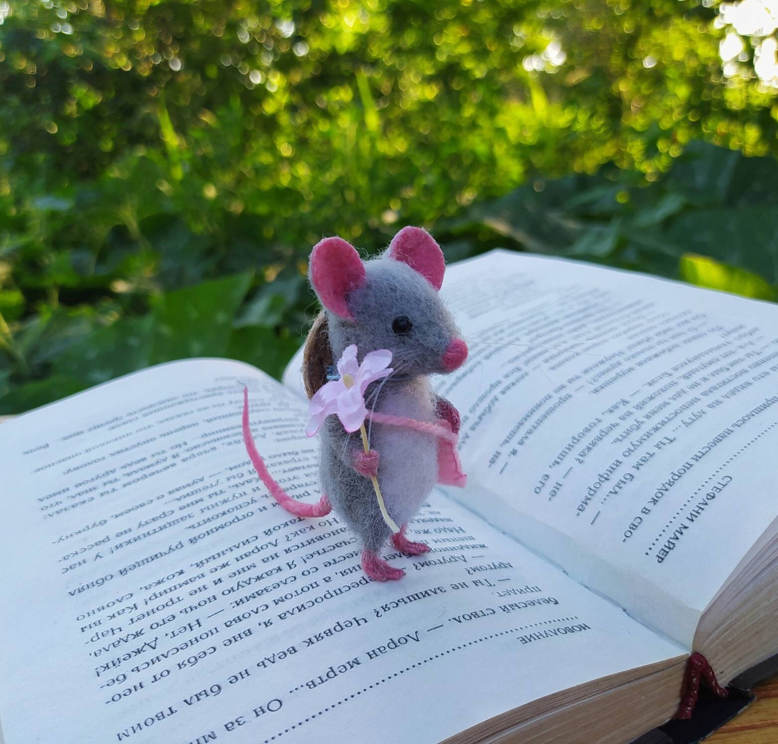 Gray Felt Mouse Wool Toy Miniature Mouse for Dollhouse | Etsy