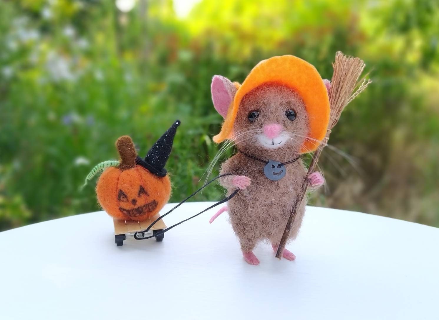 Halloween Mouse Felted Miniature Animals. | Etsy