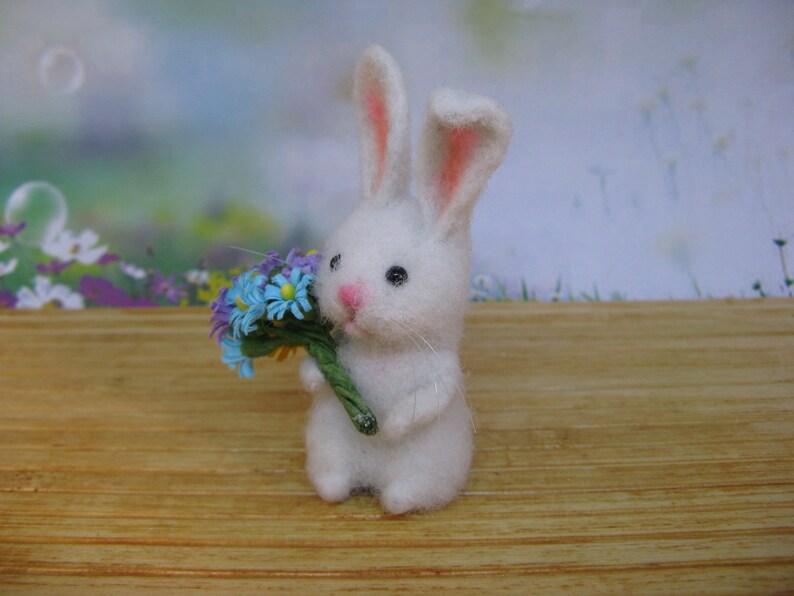 Needle Felted Rabbit Miniature Needle Felted Bunny | Etsy