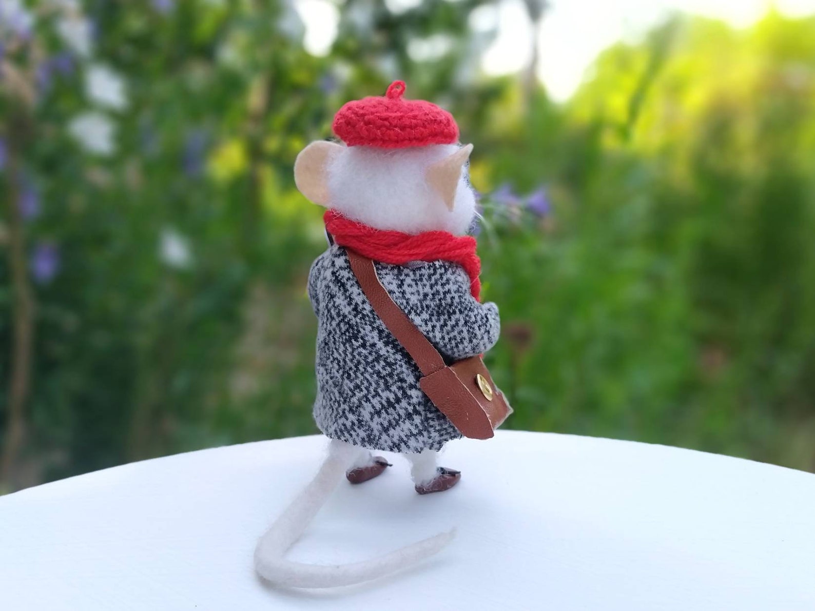 Needle Felted White Mouse in Clothes - Etsy