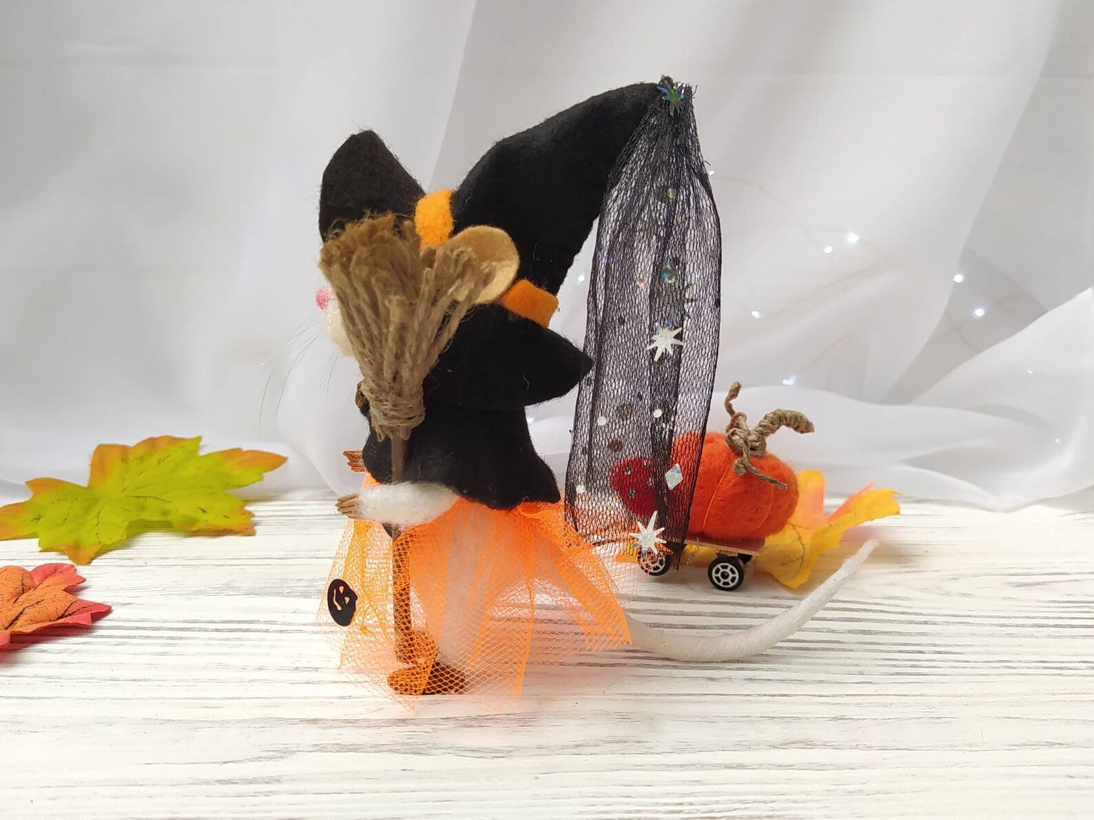 Felt Halloween Mouse With Pumpkin. - Etsy