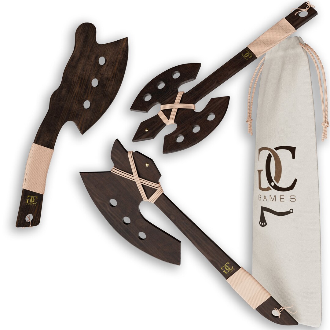CG GAMES Wooden Axes for Kids 3 Pack Eco-friendly Wooden Toy - Etsy