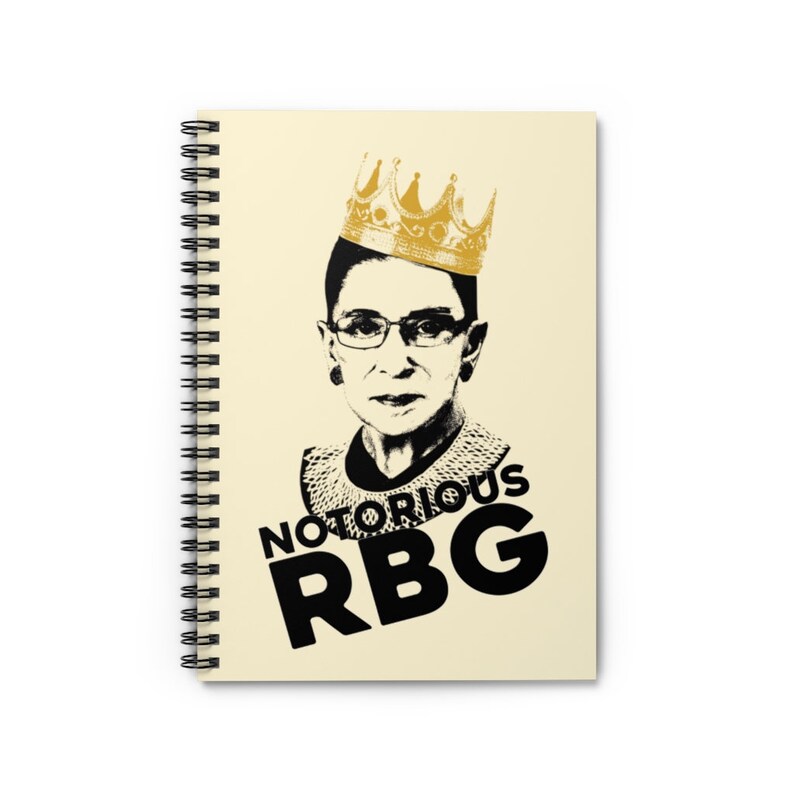 Notorious RBG Spiral Ruled Line Notebooks - Etsy