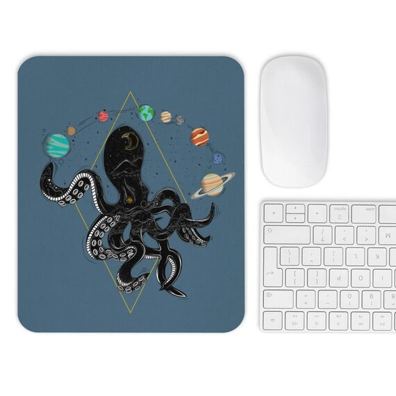 Galaxy Juggling Octopus Mouse Pad | Etsy