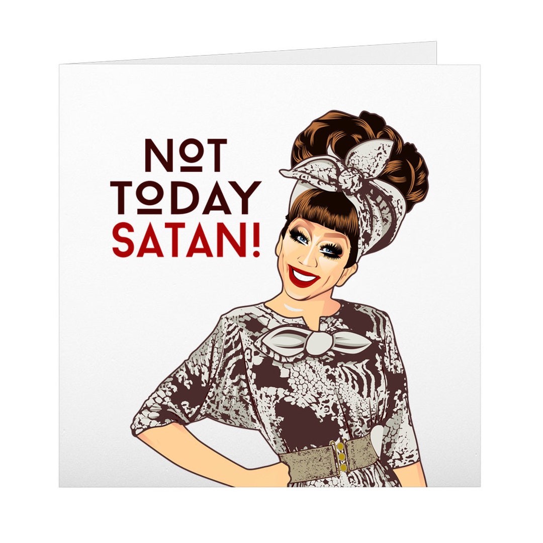 Not Today Satan Greeting Cards - Etsy