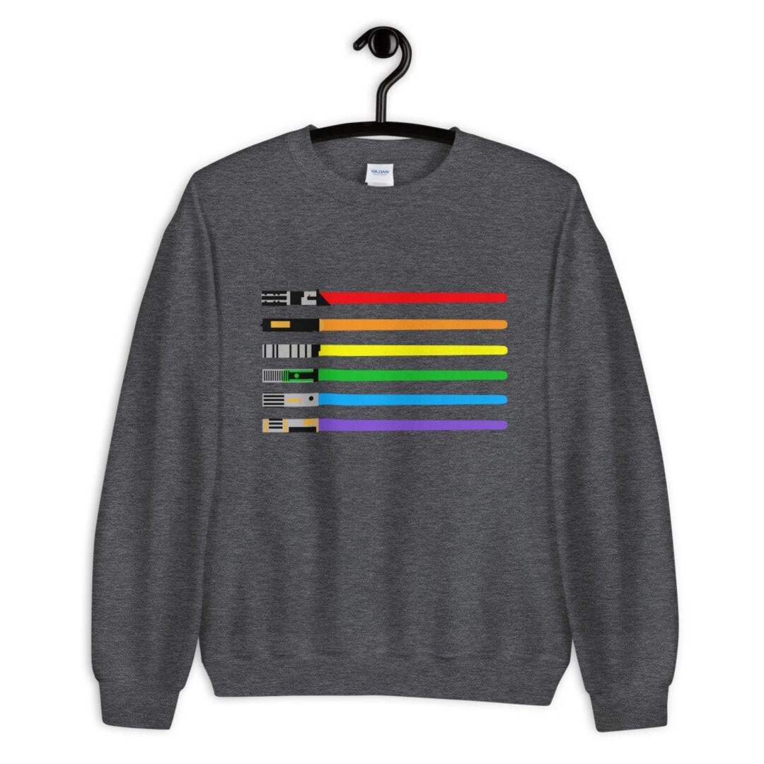 Lightsaber Rainbow Pride Flag Unisex Crewneck Sweatshirt - Etsy