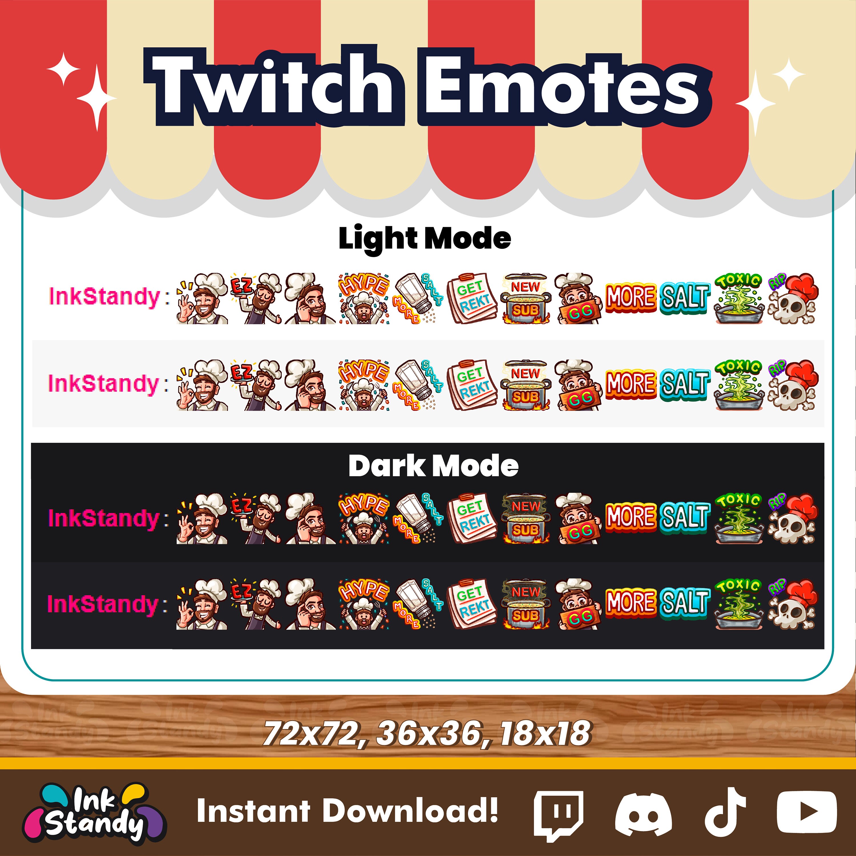 CHEF - Emotes Para Twitch & Discord / Cocina / EZ / Cocina / TÓXICO ...