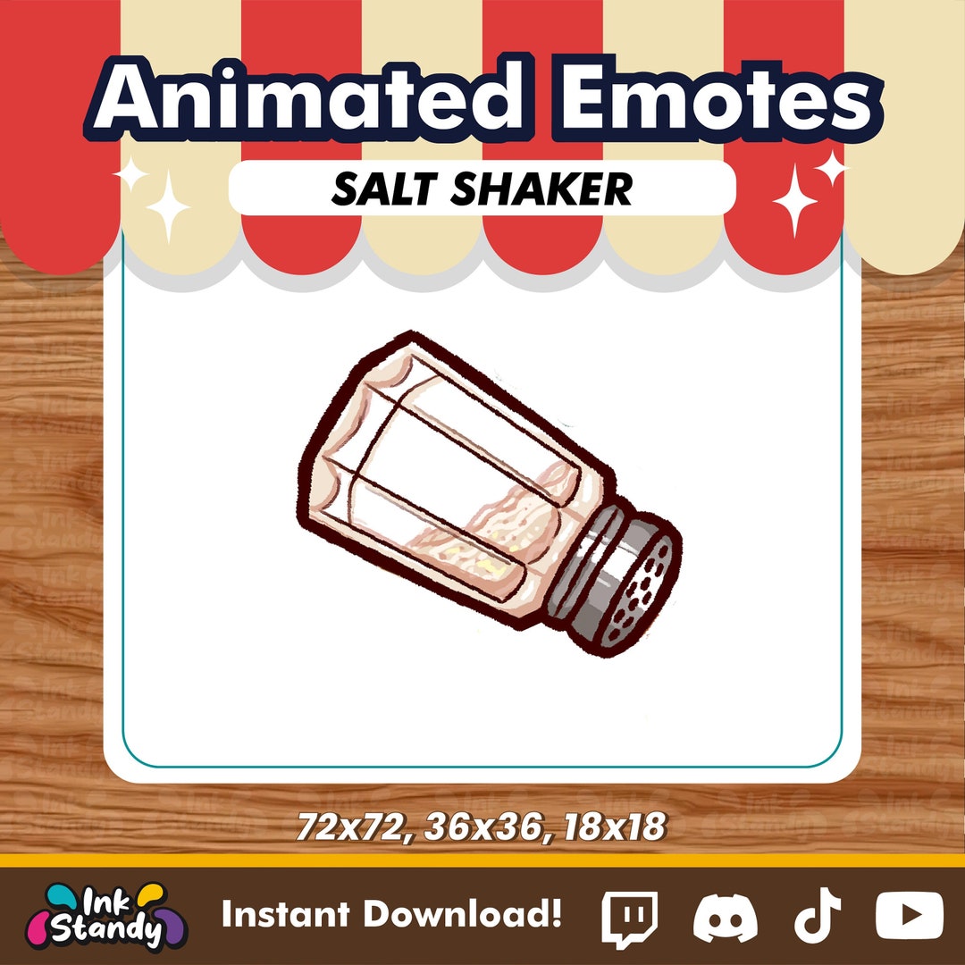Animated Salt Shaker Emote: Twitch, Discord, Youtube, Tiktok (250x250px ...
