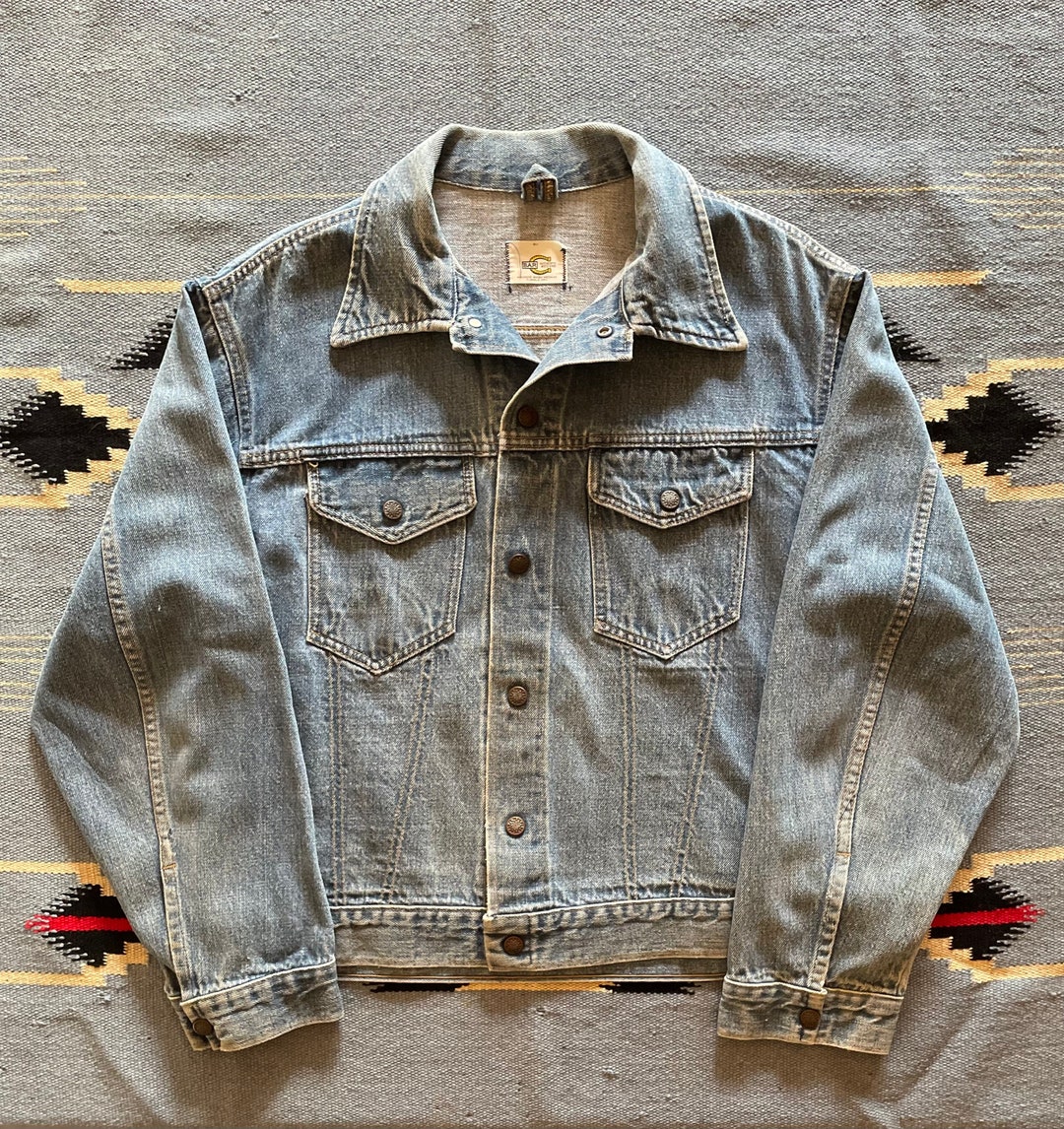 Vintage 1970s/80s Bar C Light Wash Type 3 Denim Jacket Size L - Etsy
